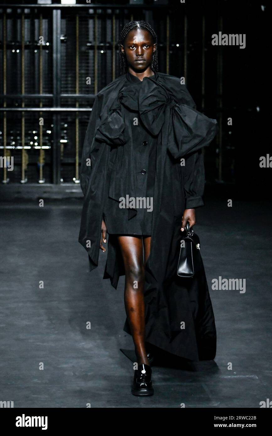 A model walks on the runway at the Simone Rocha fashion show during the ...