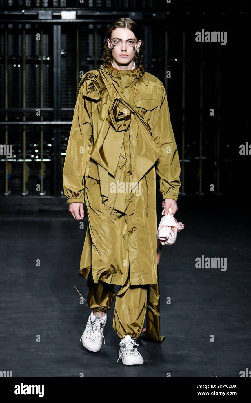 A model walks on the runway at the Simone Rocha fashion show during the ...