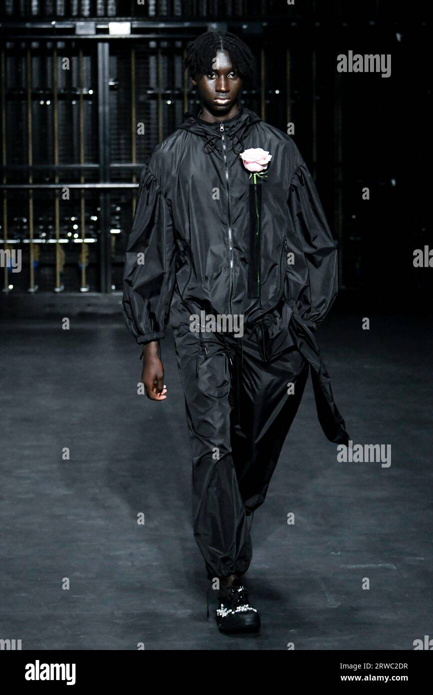 A model walks on the runway at the Simone Rocha fashion show during the ...