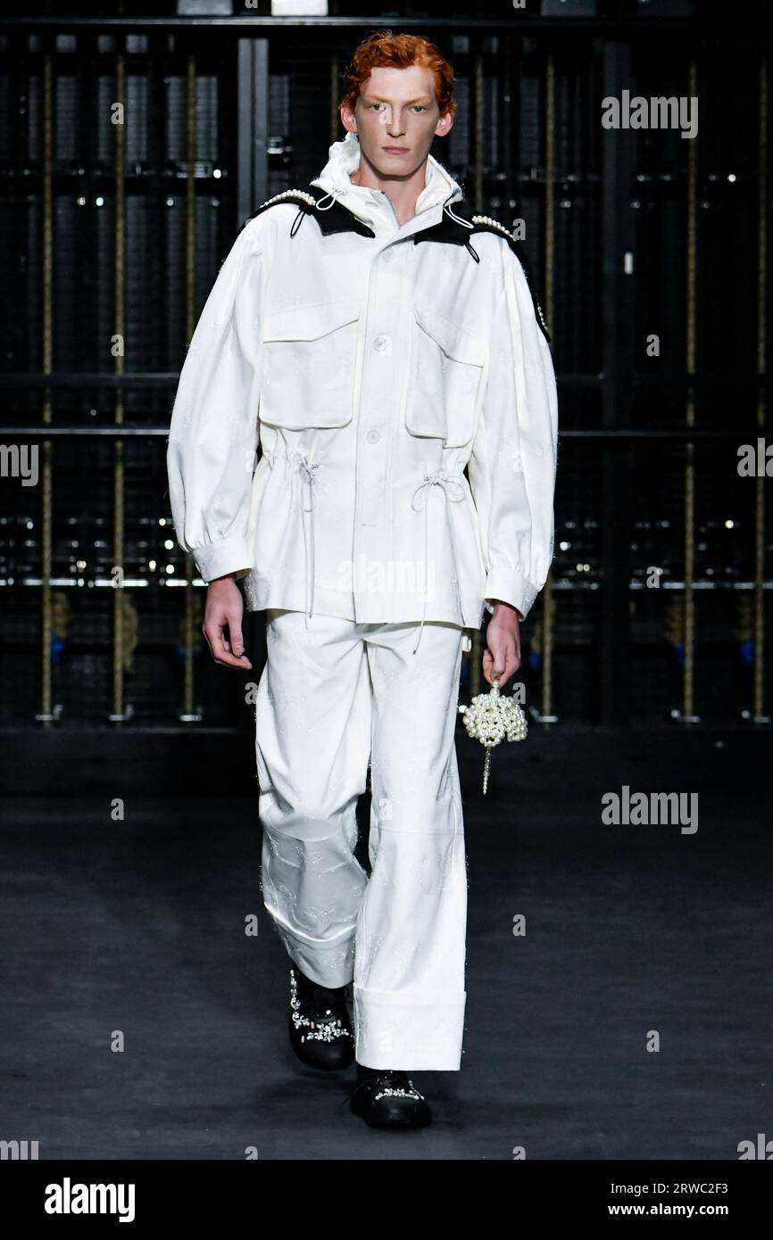 A model walks on the runway at the Simone Rocha fashion show during the ...