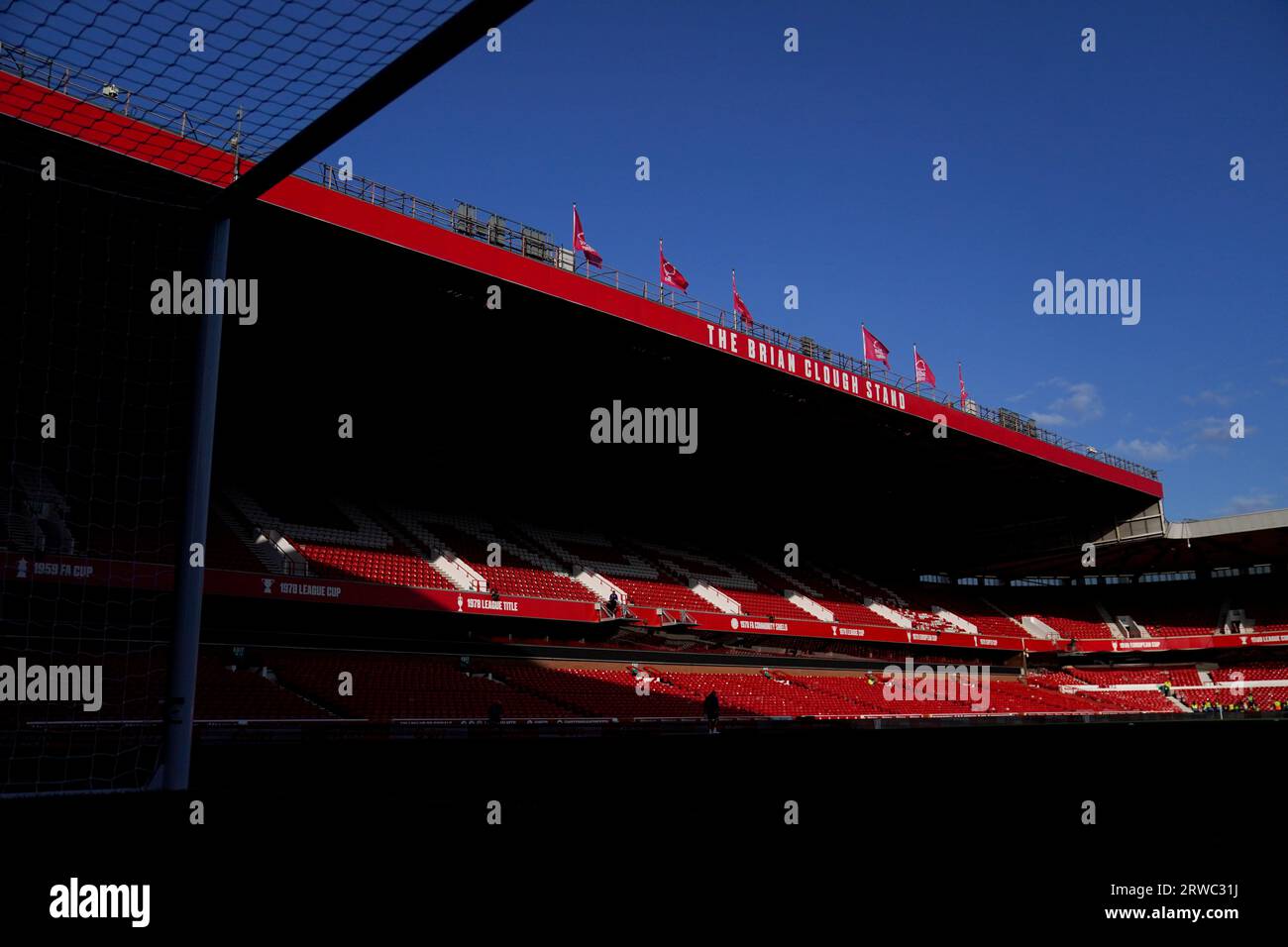 A view of The Brian Clough Stand before the Premier League match at ...