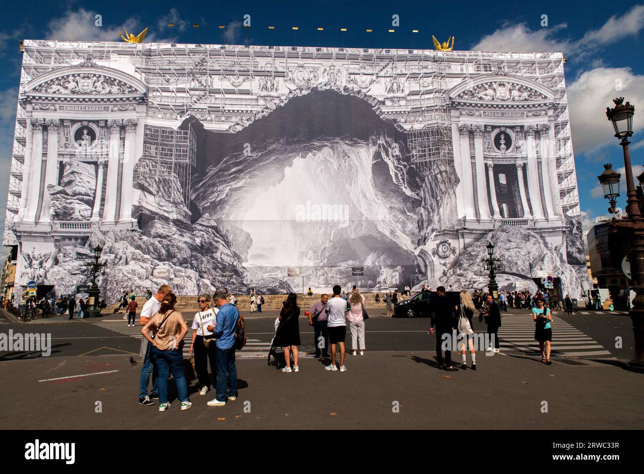 Paris, France. 18th Sep, 2023. Installation by French artist JR ...