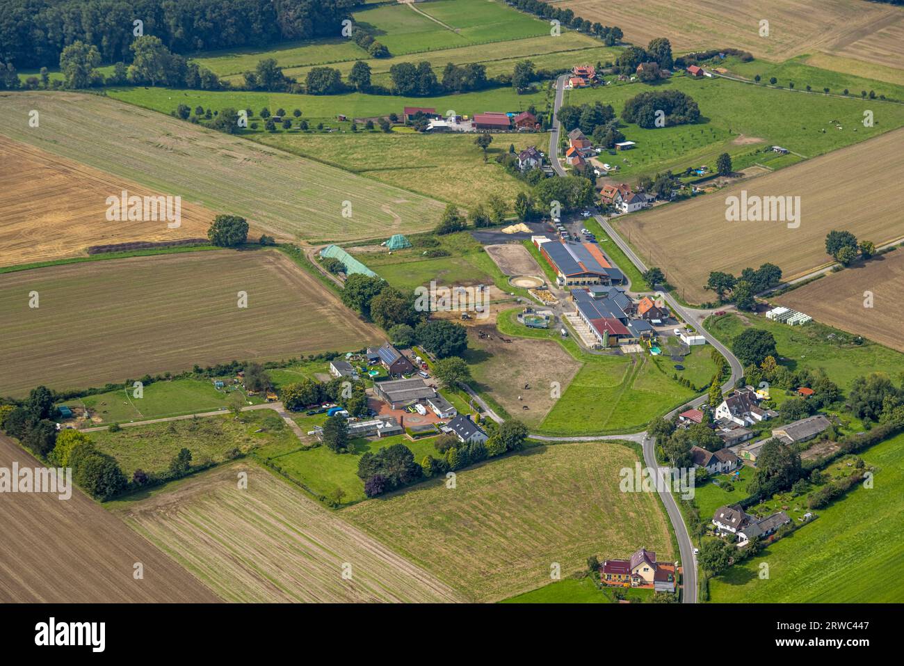 Bohle riding facility and altendorf village view hi-res stock ...