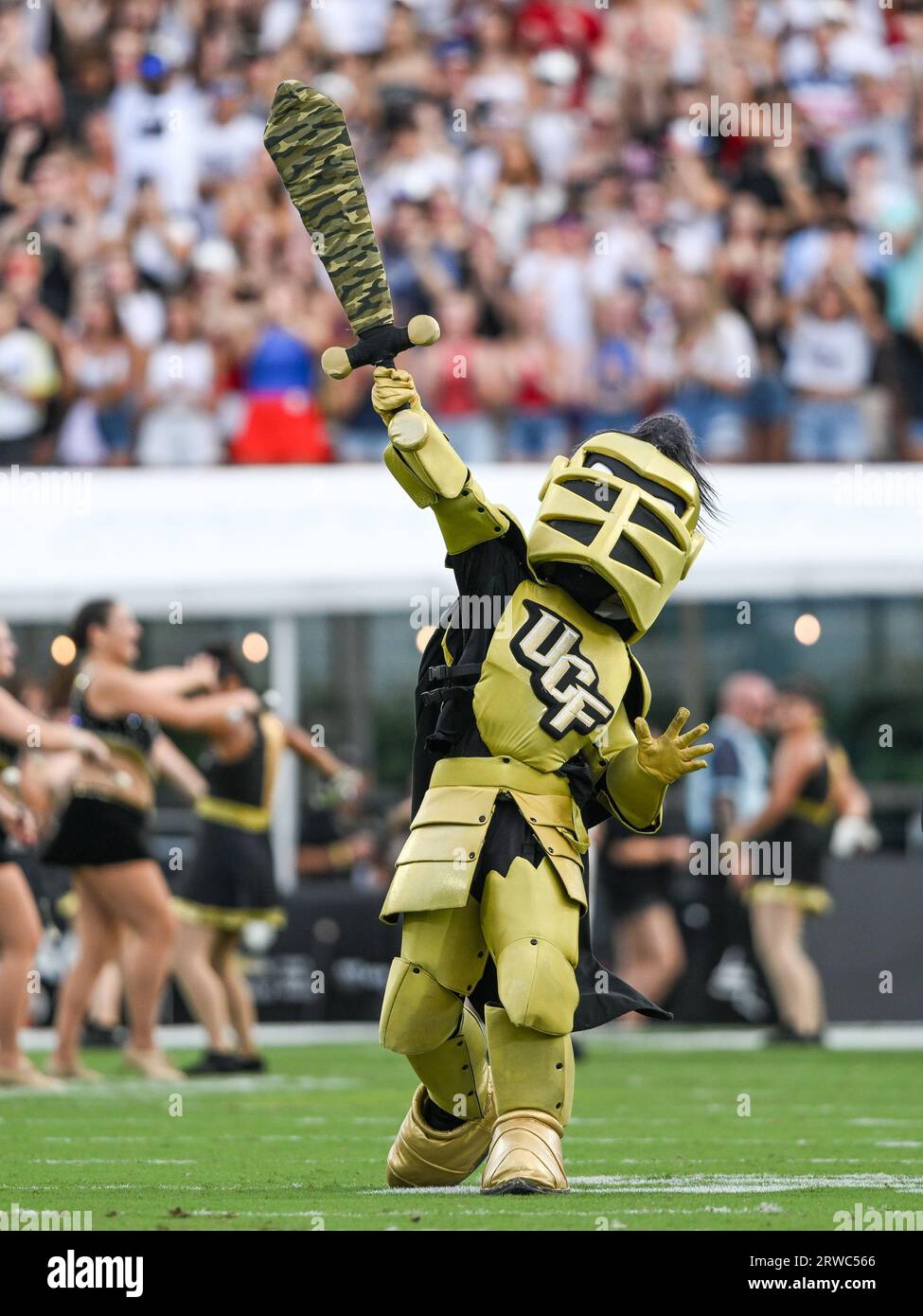 Orlando, USA. 16th Sep, 2023. September 16, 2023: UCF Mascot Knight ...
