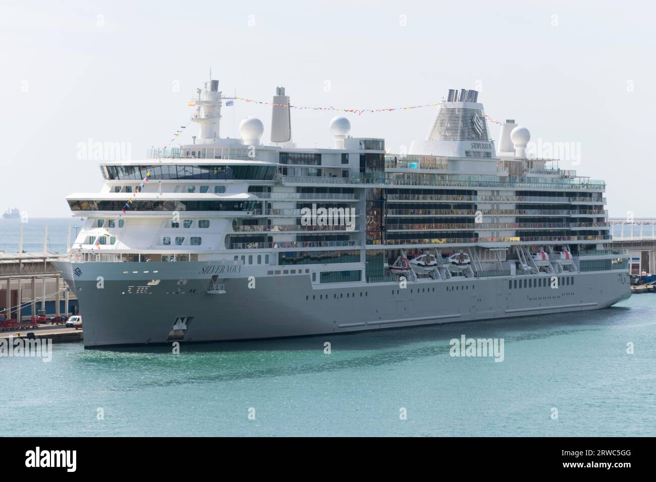 Silversea Cruises new cruise ship Silver Nova docked in the port of ...