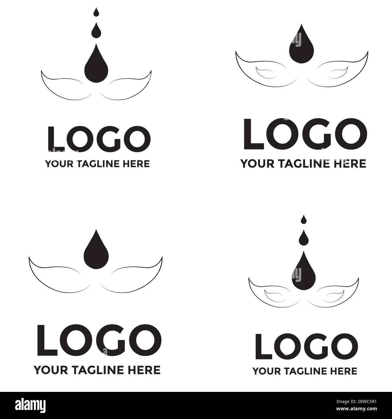 Raindrop logo template hi-res stock photography and images - Alamy