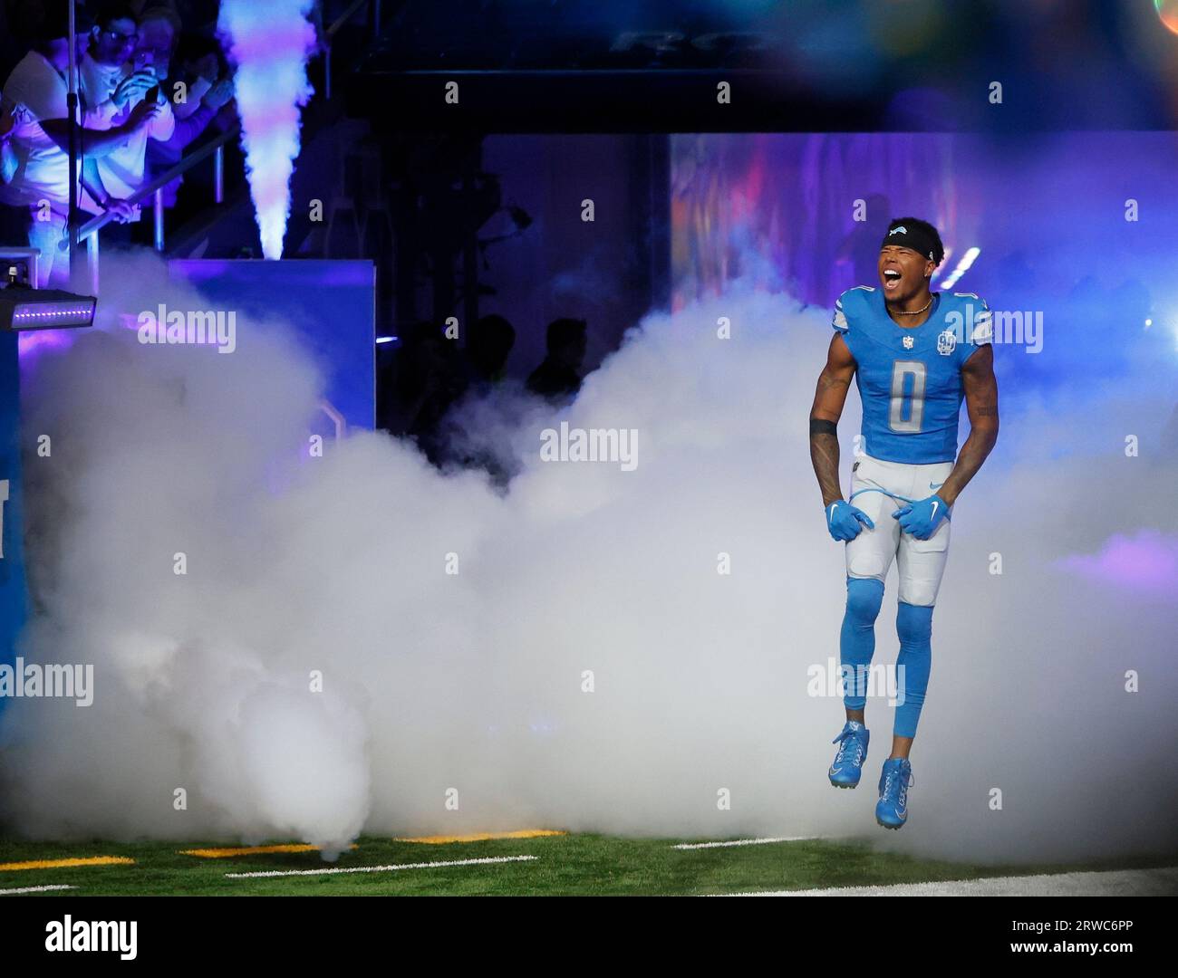 Detroit Lions wide receiver Marvin Jones Jr. (0) is introduced before ...