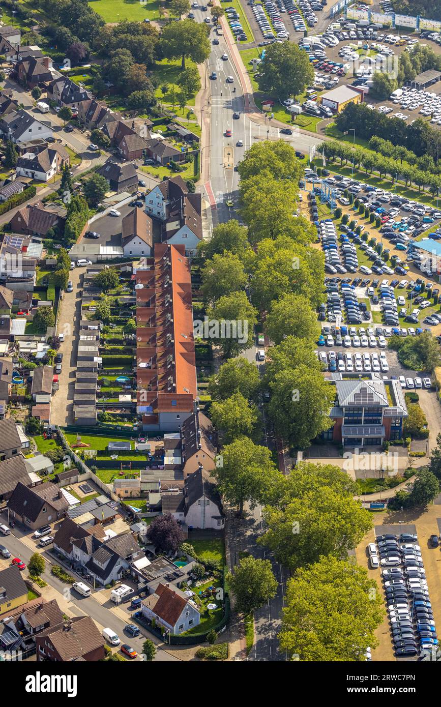 Row houses and tree avenue hammer strasse hi-res stock photography and ...