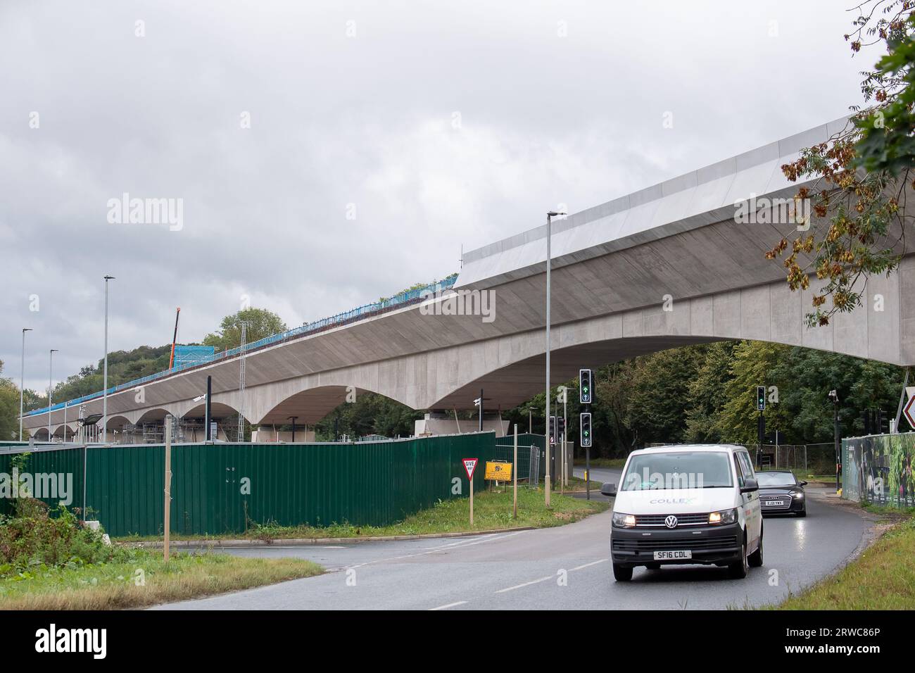 Denham, UK. 18th September, 2023. Part of the HS2 High Speed Rail Colne ...