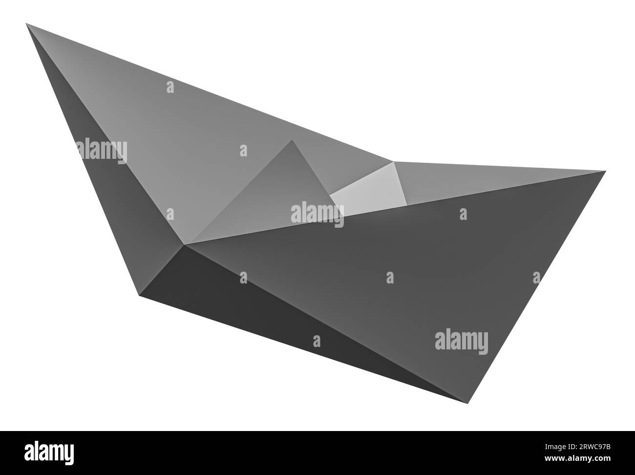 White origami boat Black and White Stock Photos & Images - Alamy
