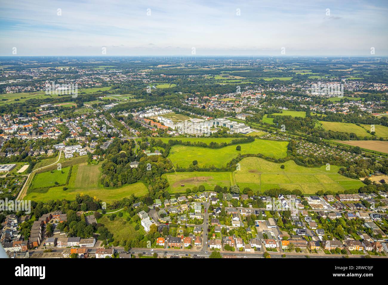 Aerial view, HSHL Hochschule Hamm-Lippstadt Campus Hamm, construction ...