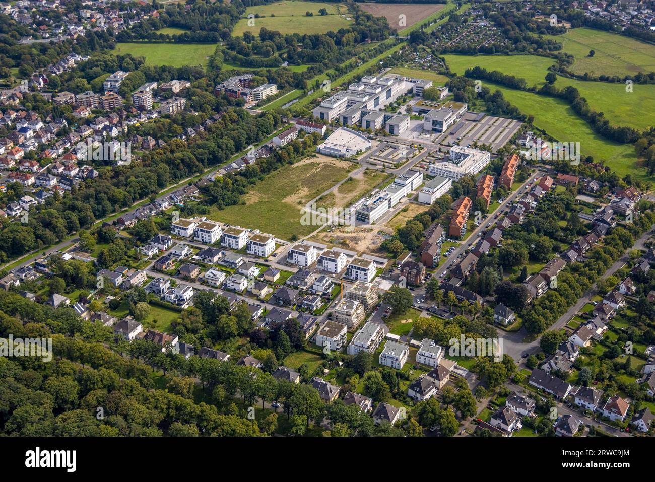Aerial view, HSHL Hochschule Hamm-Lippstadt Campus Hamm, construction ...