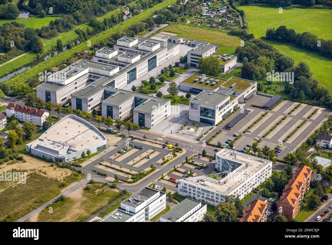 Aerial view, Hamm-Lippstadt University of Applied Sciences Campus Hamm ...