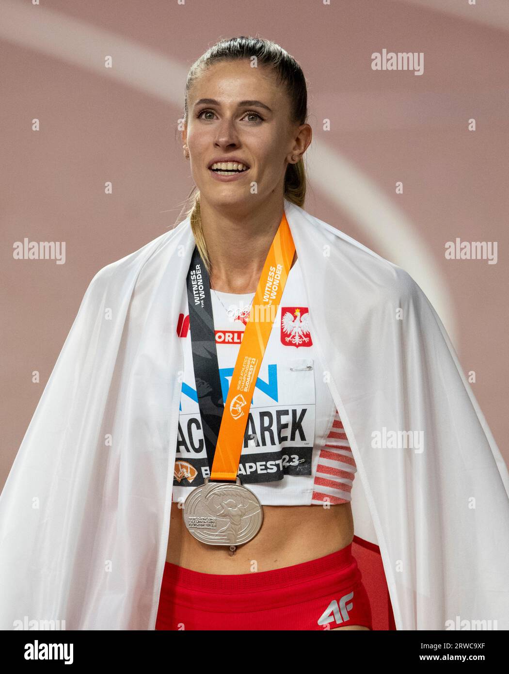 Natalia Kaczmarek of Poland competing in the 400m women final on day ...