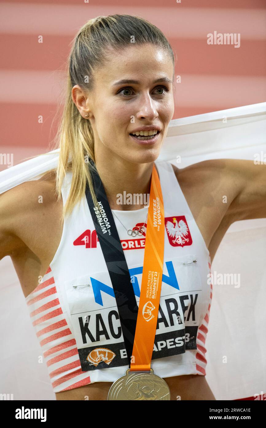 Natalia Kaczmarek of Poland competing in the 400m women final on day ...