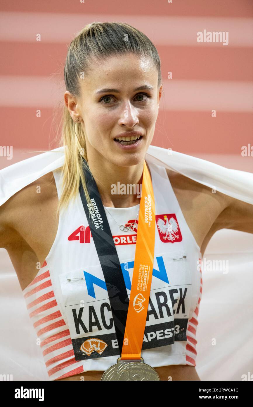 Natalia Kaczmarek of Poland competing in the 400m women final on day ...