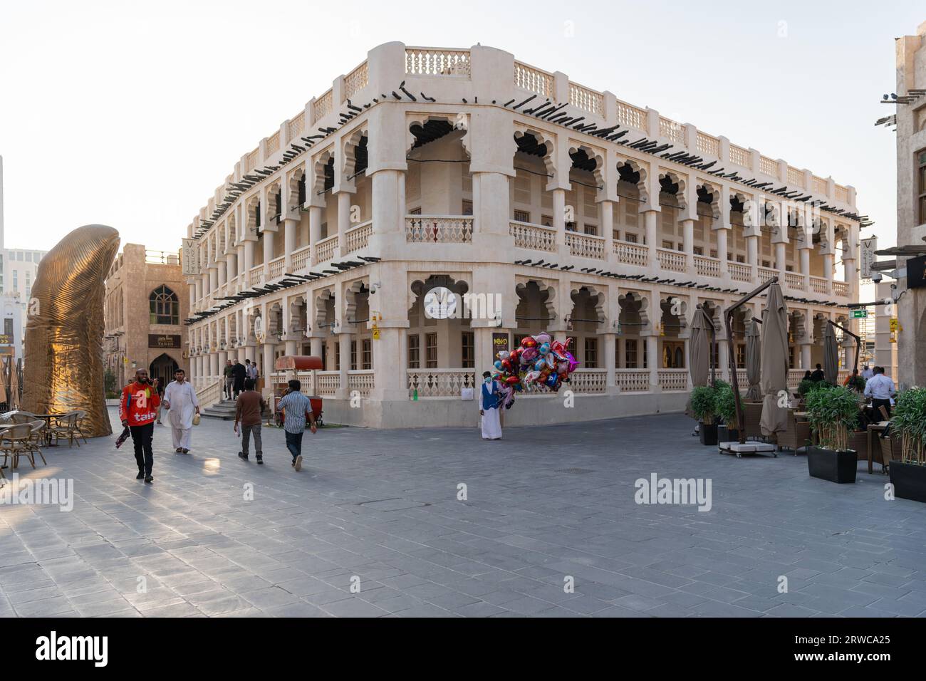 Doha, Qatar - October 17, 2022: Souq Waqif is a traditional market in ...