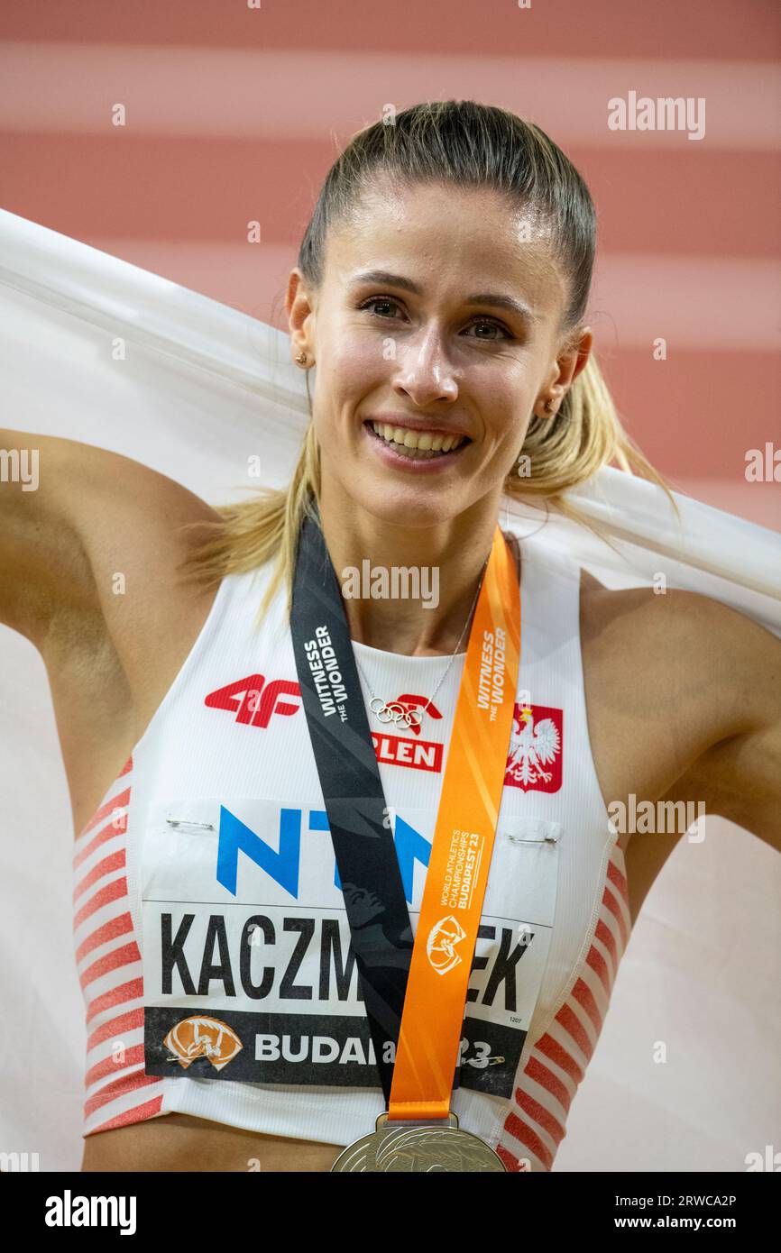Natalia Kaczmarek of Poland competing in the 400m women final on day ...