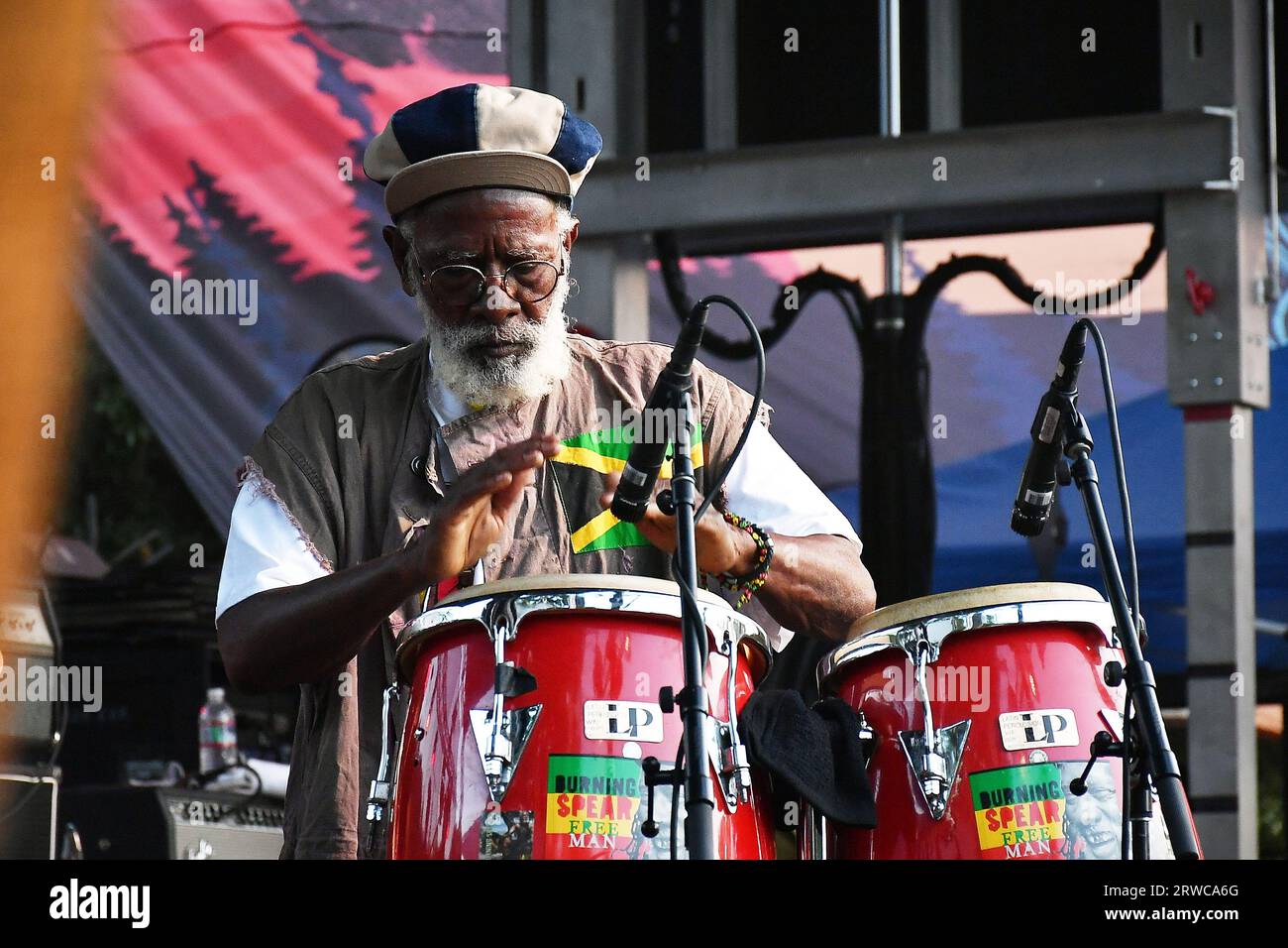 Felton, USA. 17th Sep, 2023. Winston Rodney aka Burning Spear performs ...