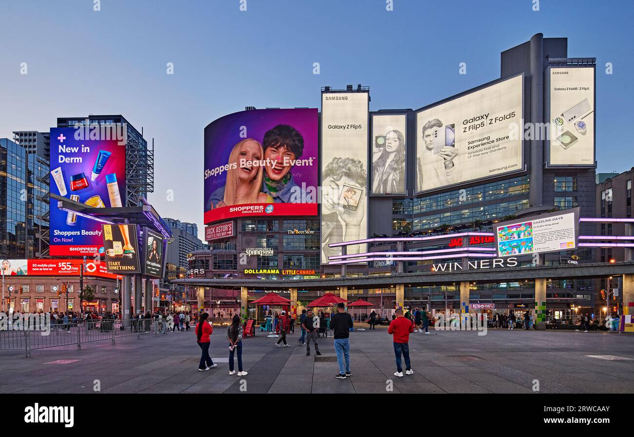 Dundas square by night hi-res stock photography and images - Alamy