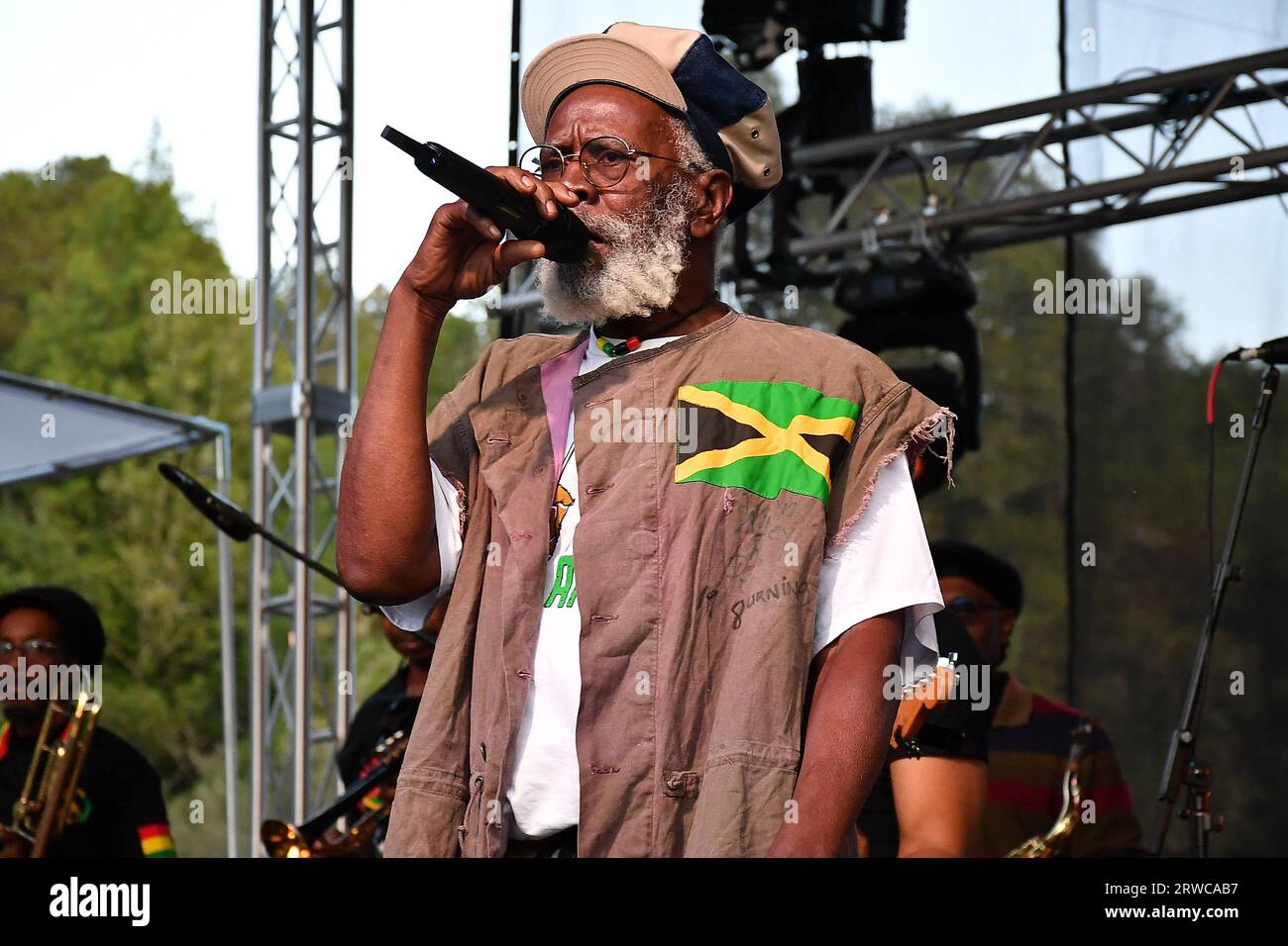 Felton, USA. 17th Sep, 2023. Winston Rodney aka Burning Spear performs ...