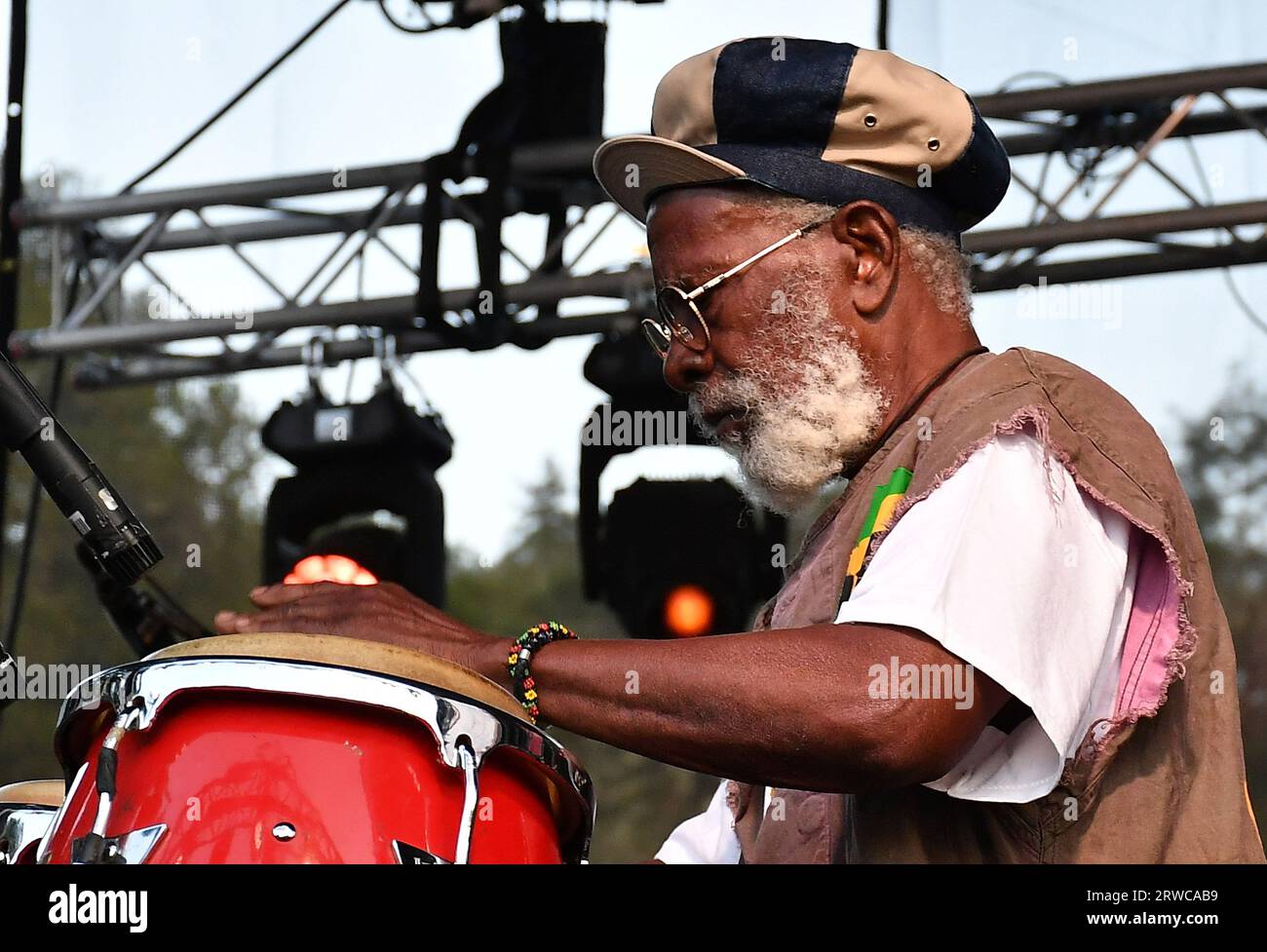 Felton, USA. 17th Sep, 2023. Winston Rodney aka Burning Spear performs ...
