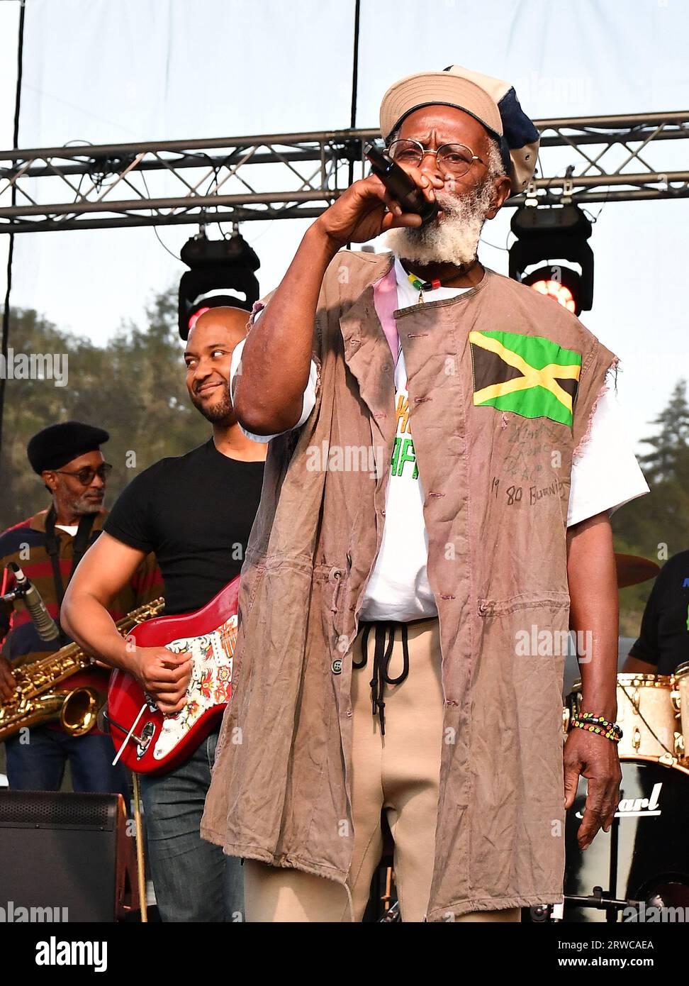 Felton, USA. 17th Sep, 2023. Winston Rodney aka Burning Spear performs ...