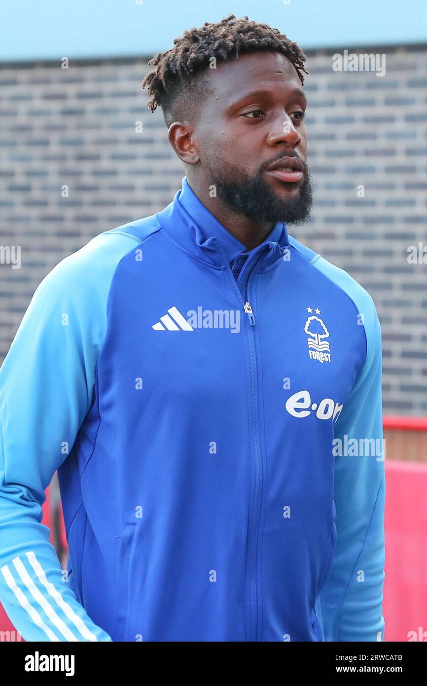 Divock Origi #27 of Nottingham Forest arrives ahead of the Premier ...