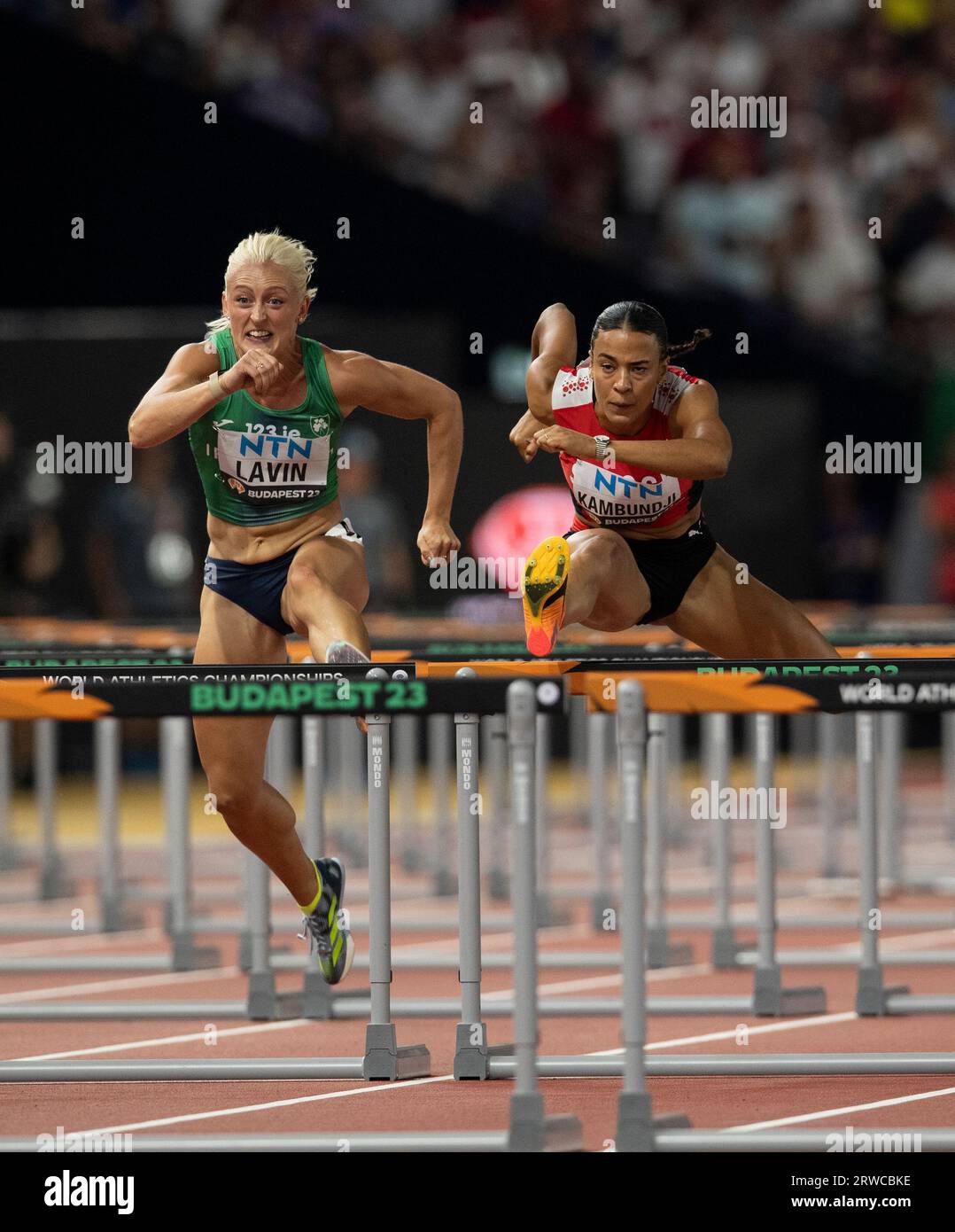 Sarah Lavin of Ireland and Ditaji Kambundji of Switzerland competing in ...