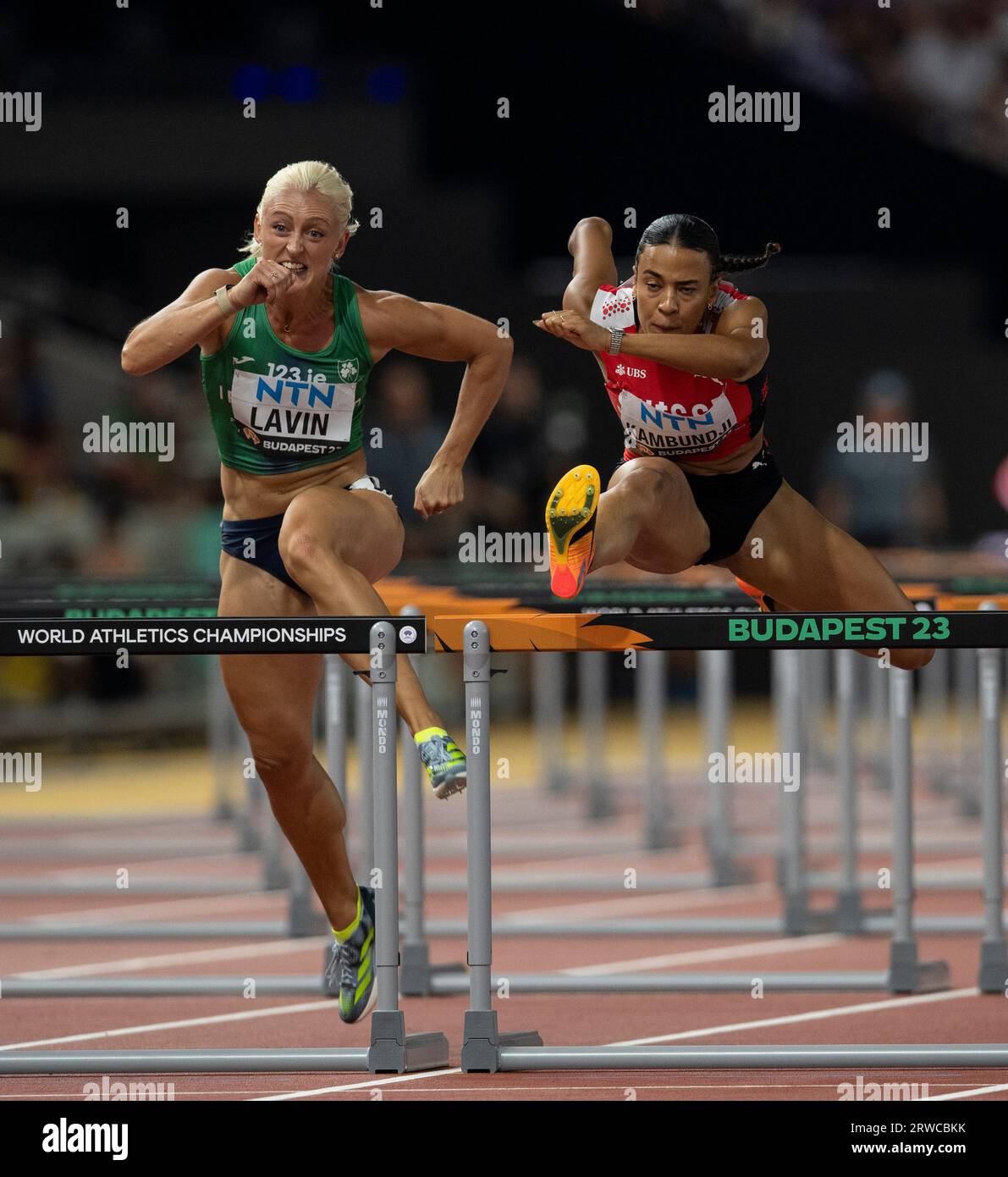 Sarah Lavin of Ireland and Ditaji Kambundji of Switzerland competing in ...