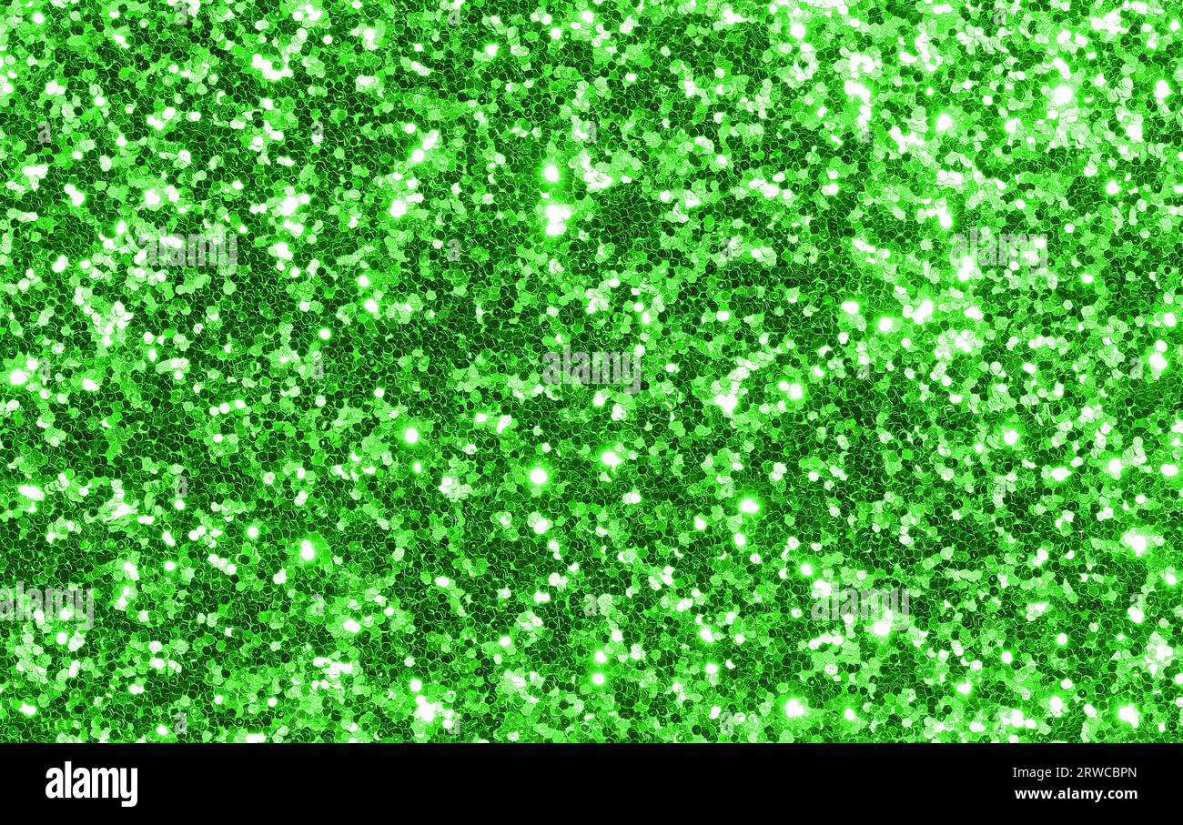 GREEN Glittery sparkling bright BACKDROP with many small lights and ...