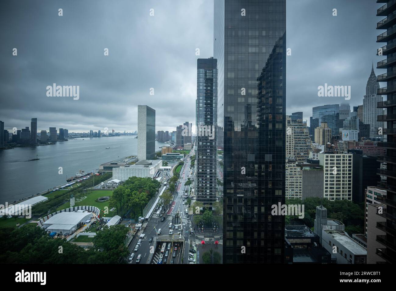 New York, USA. 18th Sep, 2023. View of the United Nations (UN) compound ...