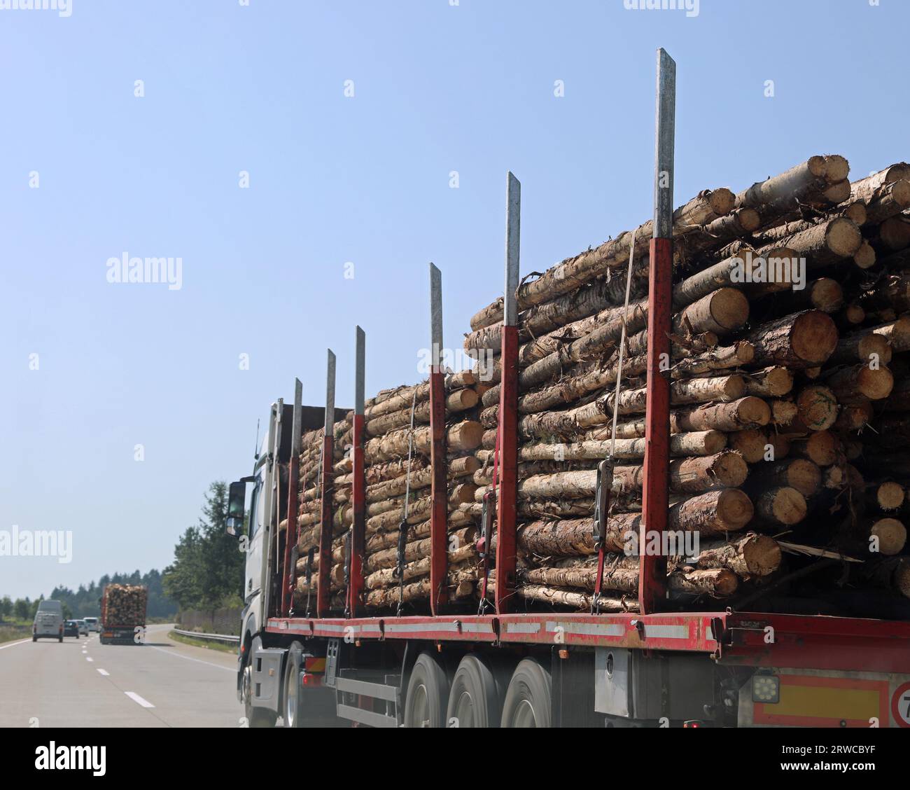 Cutted tree log transporting hi-res stock photography and images - Alamy