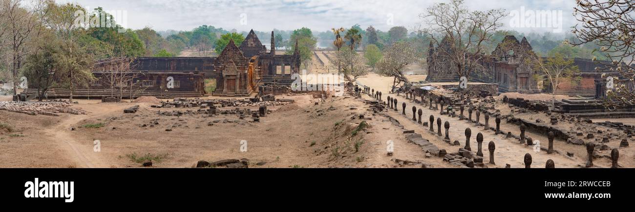 Aerial view of a Wat Phou temple. Laos Stock Photo - Alamy