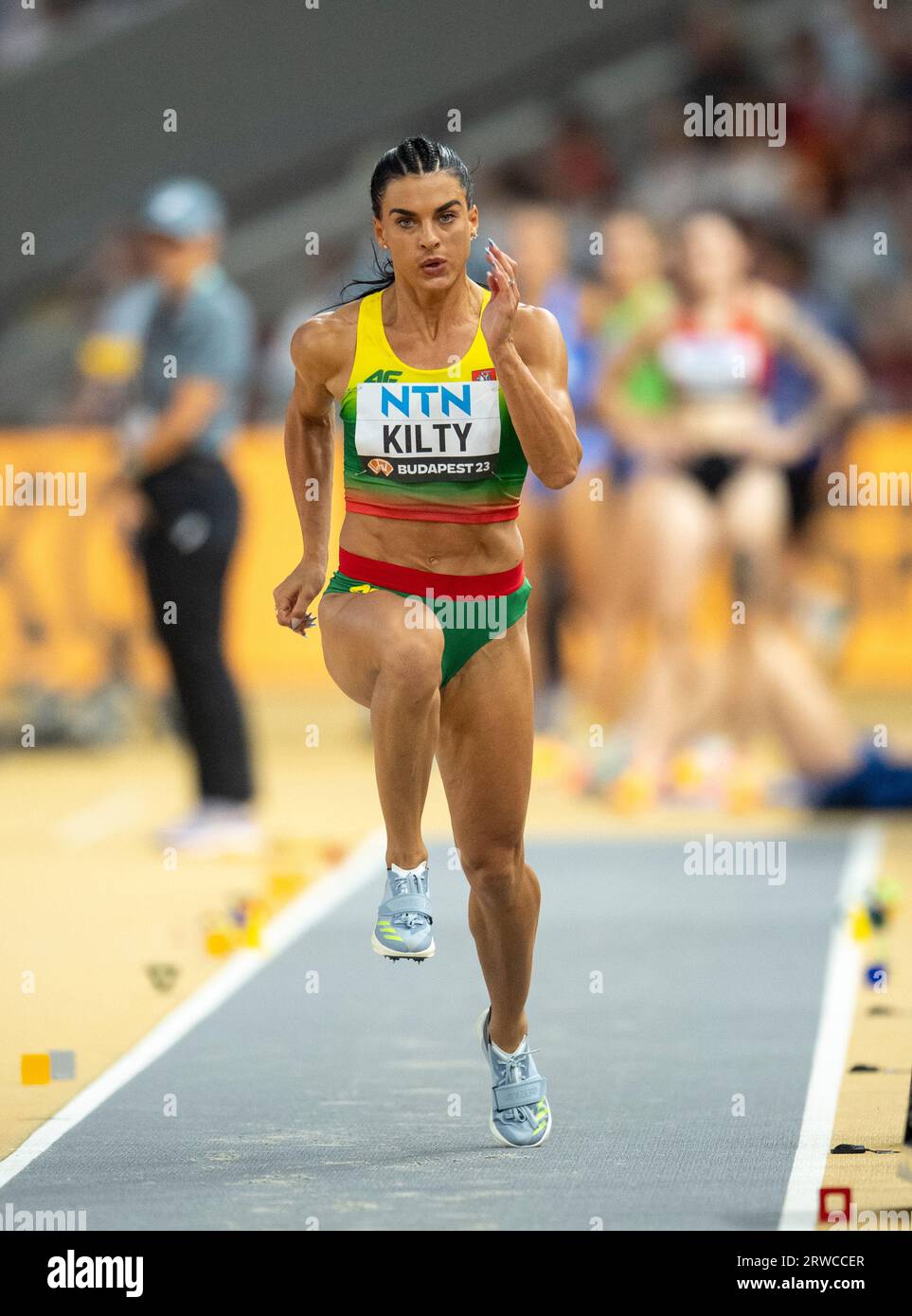Dovilé Kilty of Lithuania competing in the women triple jump heats on ...