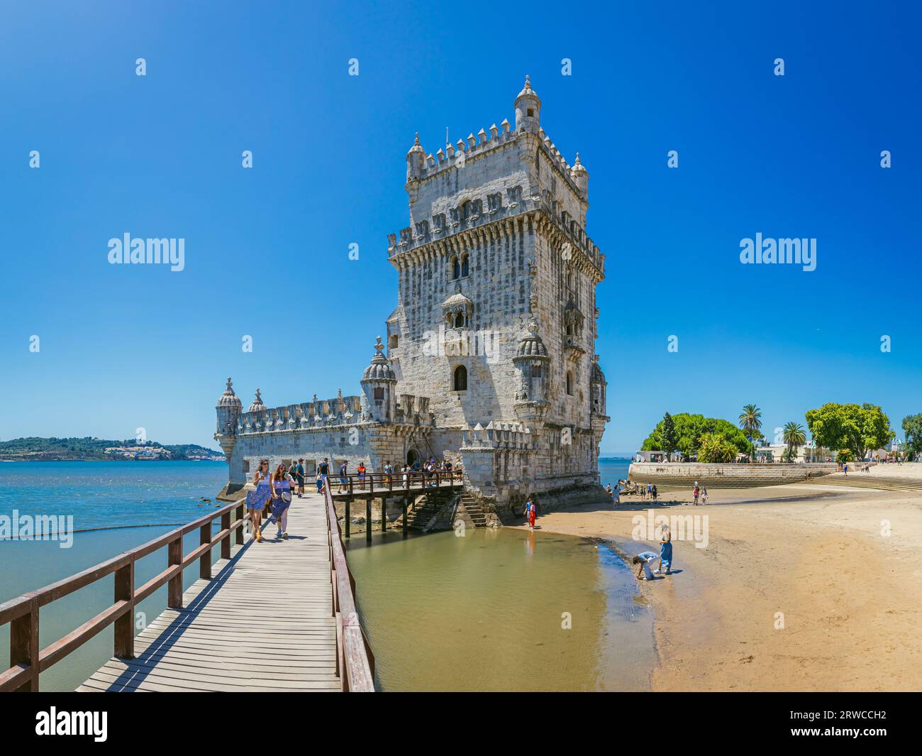 The "Torre de Belém" in the Belem district of Lisbon is the most famous ...