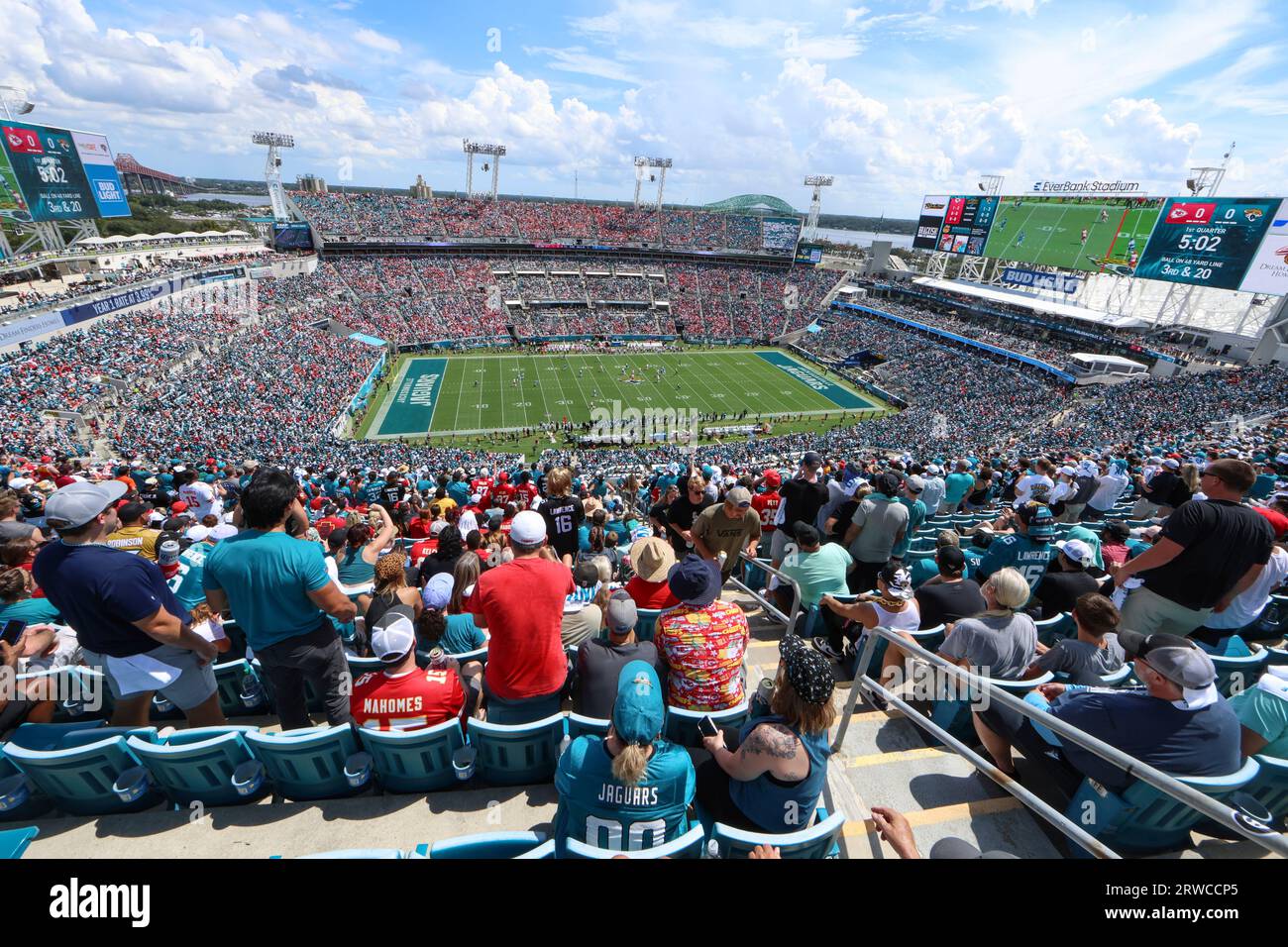 A general view of the Jacksonville Jaguars' home stadium during an NFL ...
