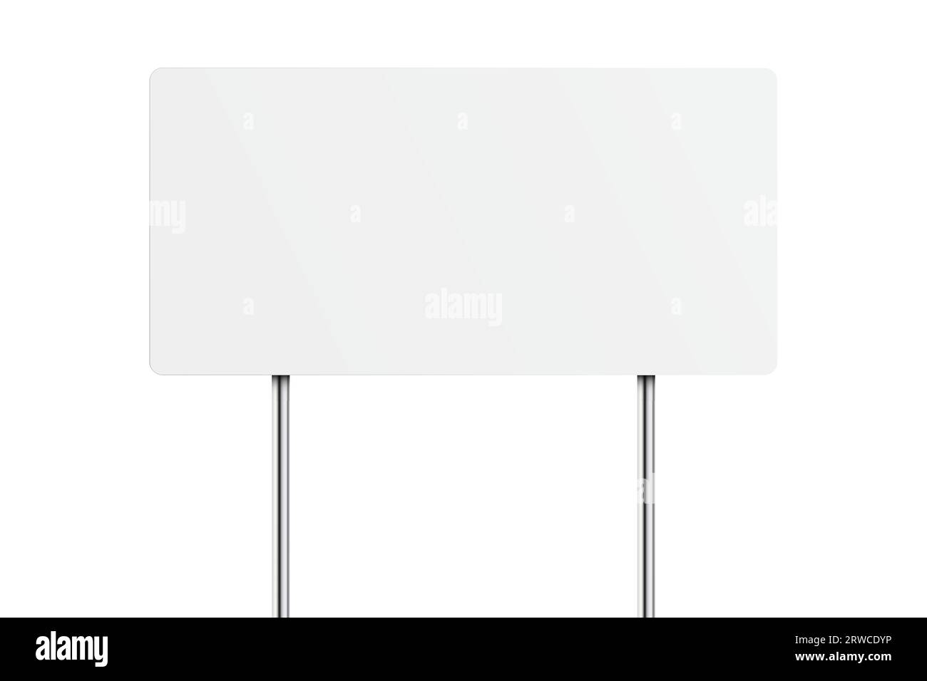 road blank white sign. vector illustration isolated on white background ...
