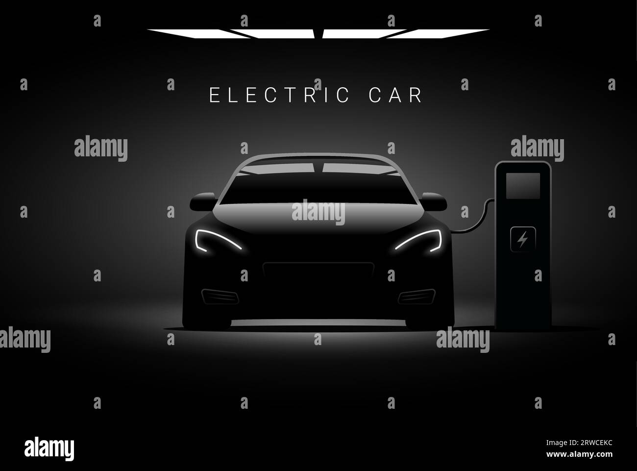 Electric car ev charge station vector concept. Electric vehicle charger ...