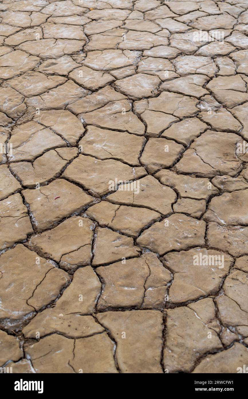 Abstract Pattern Background of Parched Salt Plain, Canada Stock Photo ...