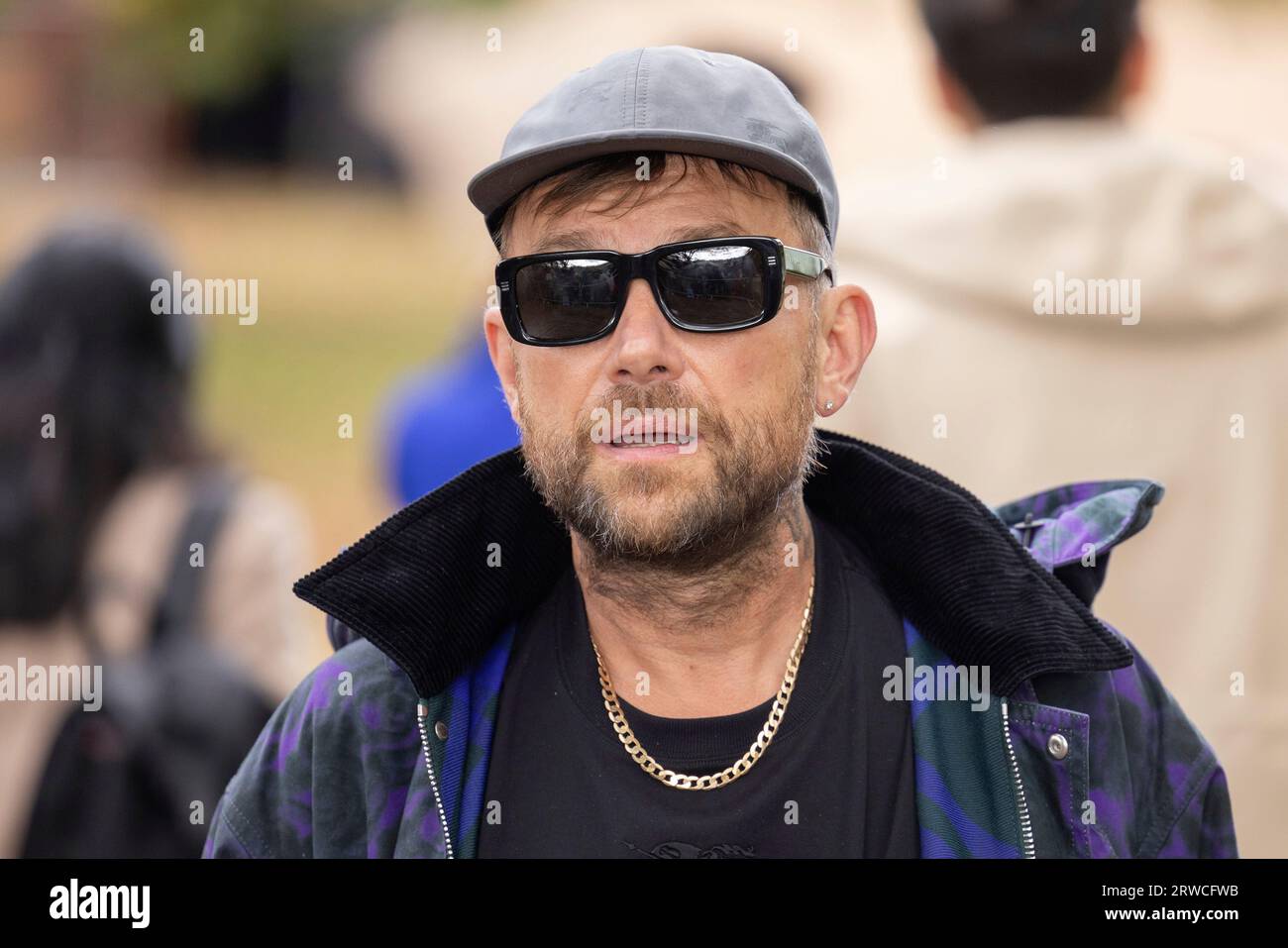 Damon Albarn poses for photographers upon arrival at the Burberry ...