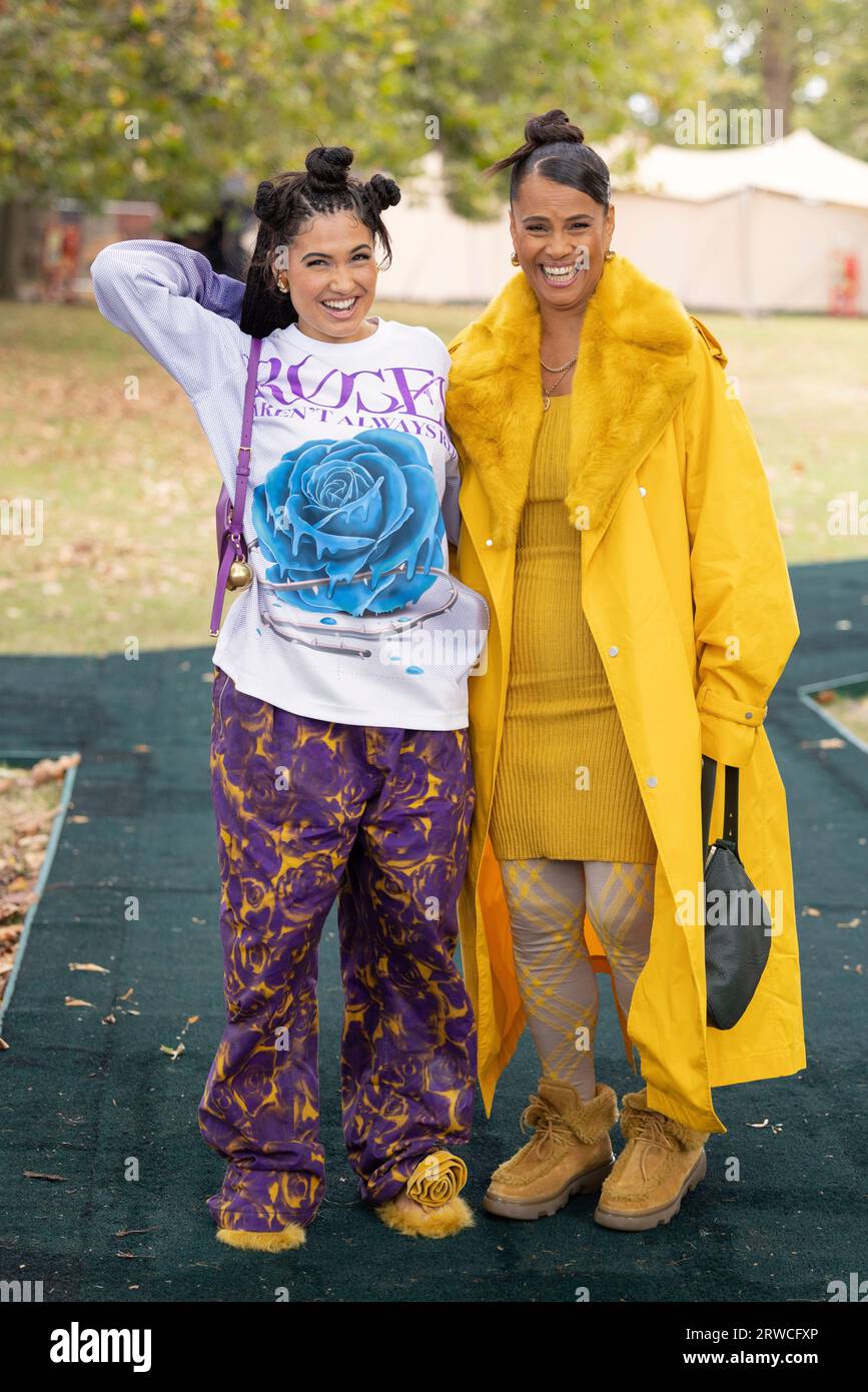 Mabel, left, and Neneh Cherry pose for photographers upon arrival at ...