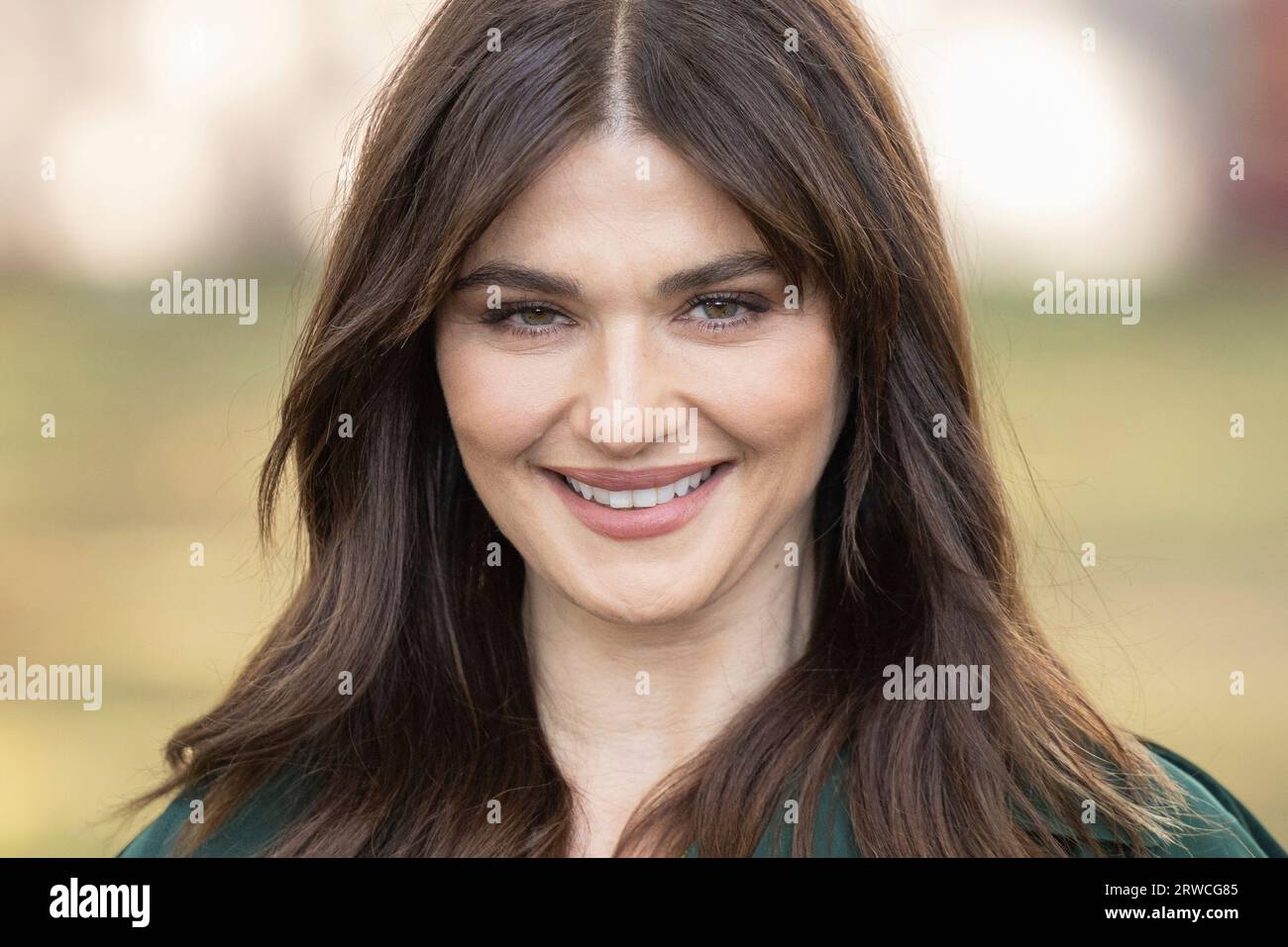 Rachel Weisz poses for photographers upon arrival at the Burberry Spring Summer 2024 fashion ...