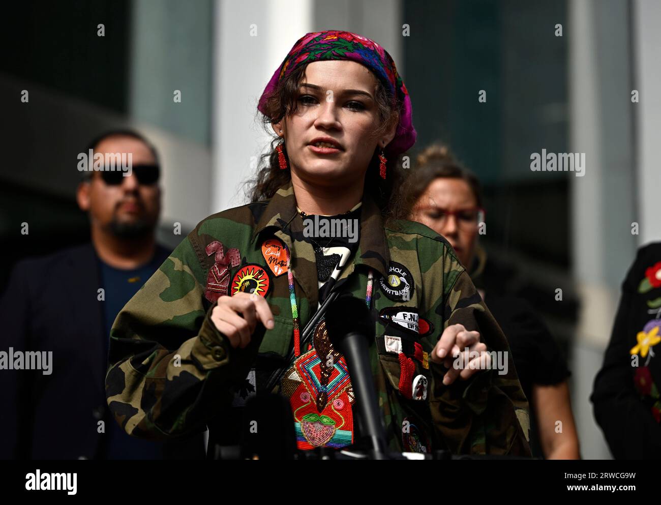 Ottawa, Can. 18th Sep, 2023. Cambria Harris, daughter of Morgan Harris ...