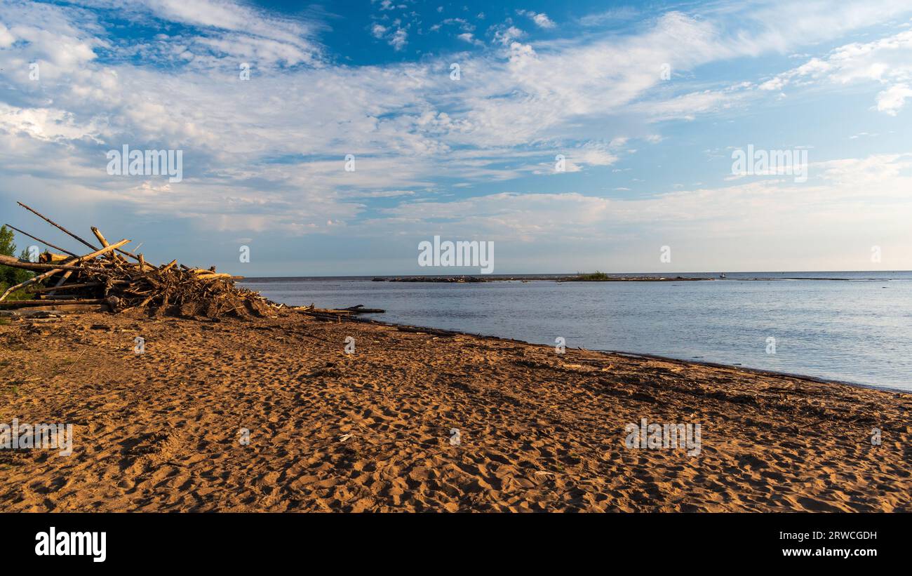 Morning at the South Slave Lake, Hay River, NT, Canada Stock Photo - Alamy
