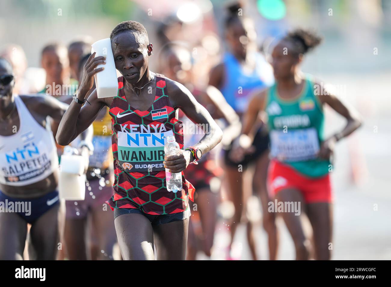 Rosemary WANJIRU participating in the marathon at the World Athletics ...