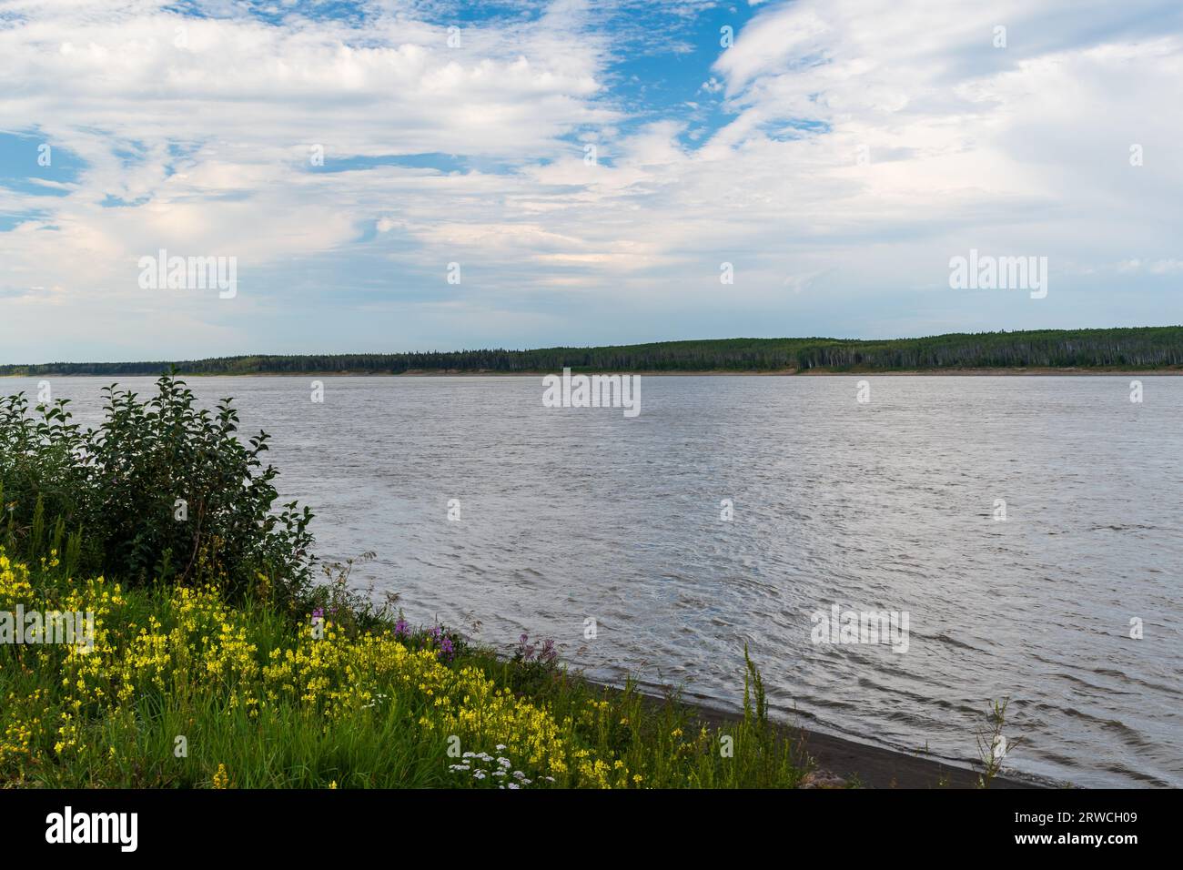The Beautiful Mackenzie River Near Fort Simpson, Northwest Territories ...