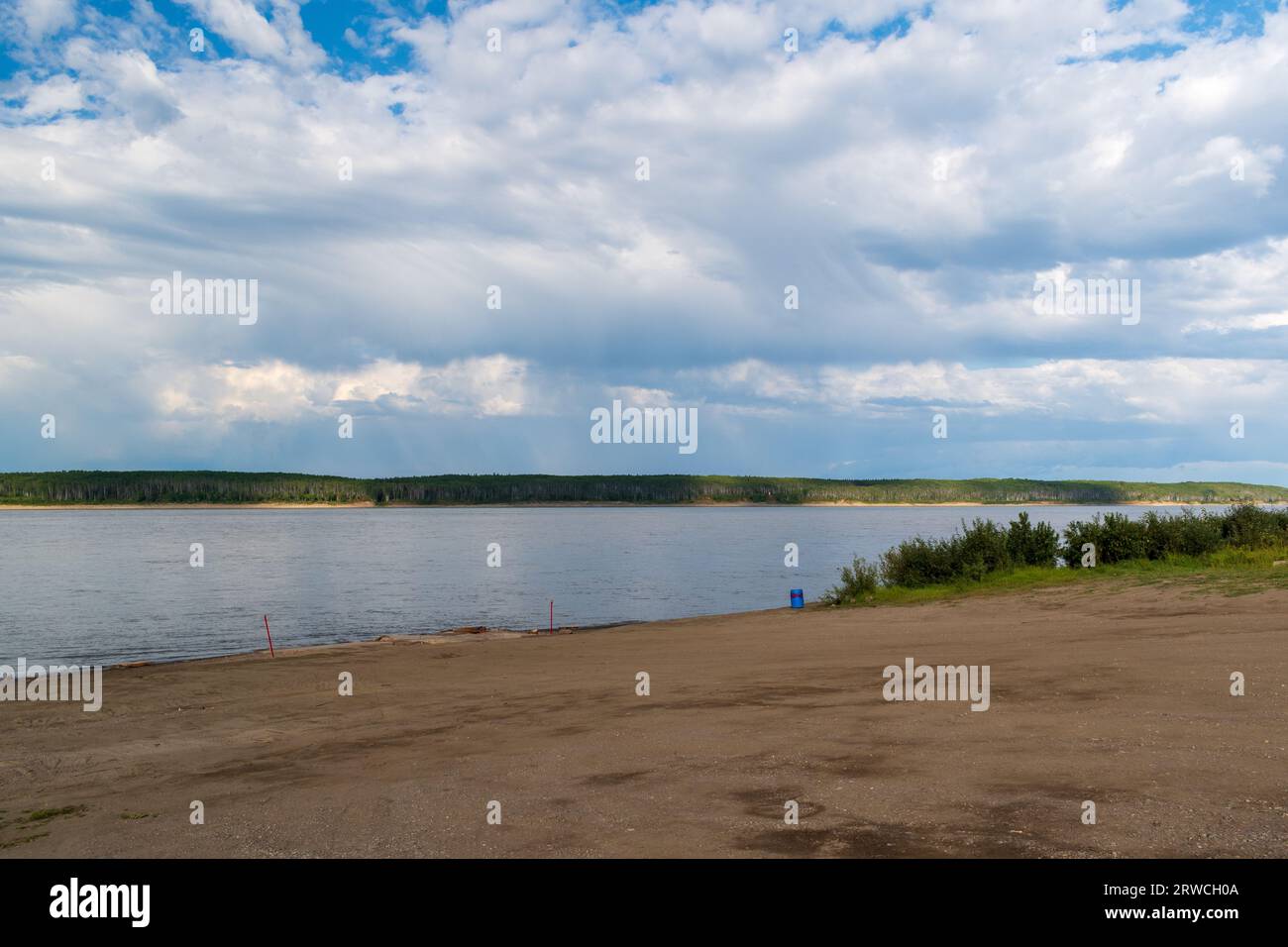 The Beautiful Mackenzie River Near Fort Simpson, Northwest Territories ...