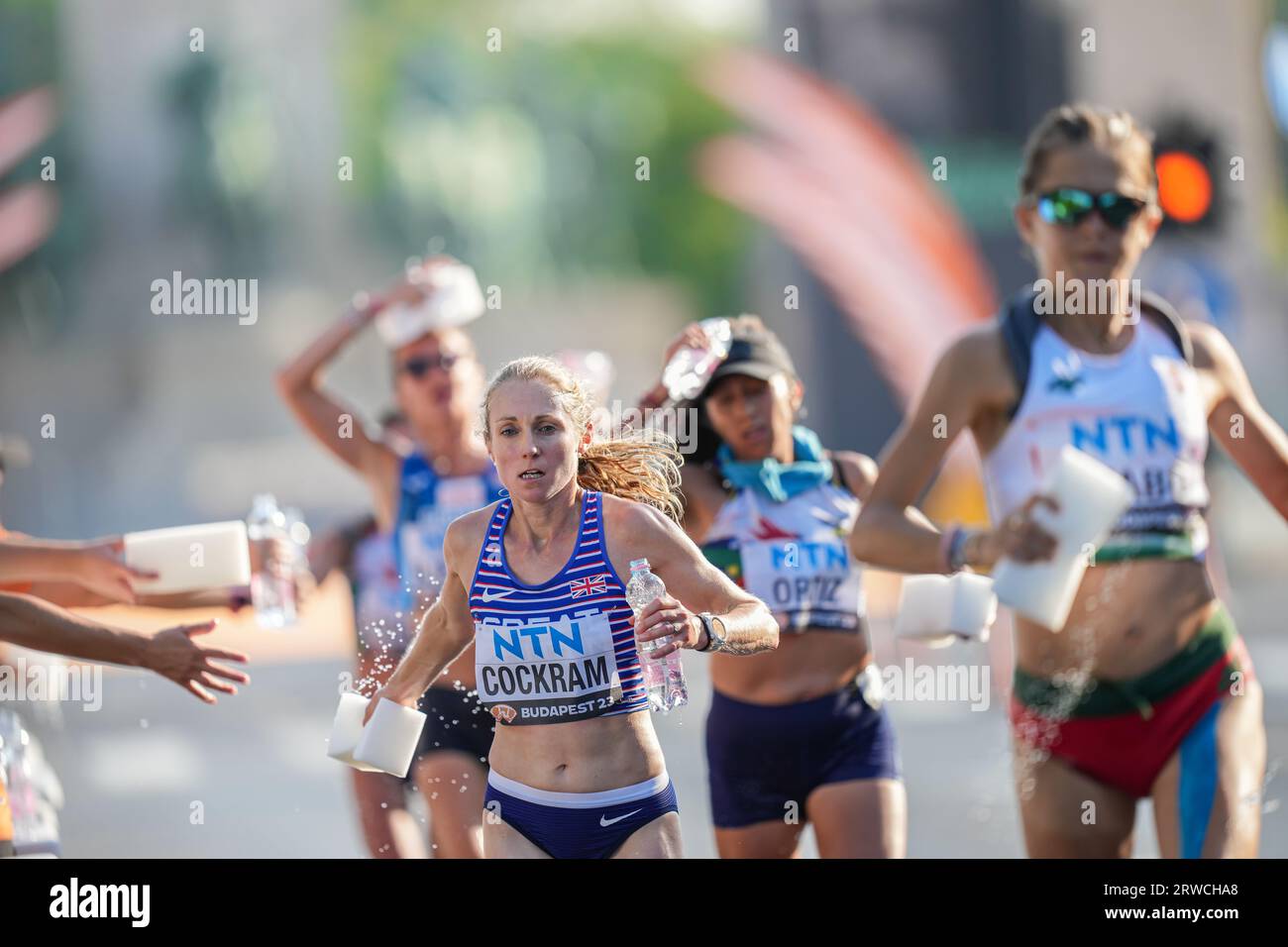 Natasha Cockram participating in the marathon at the World Athletics ...
