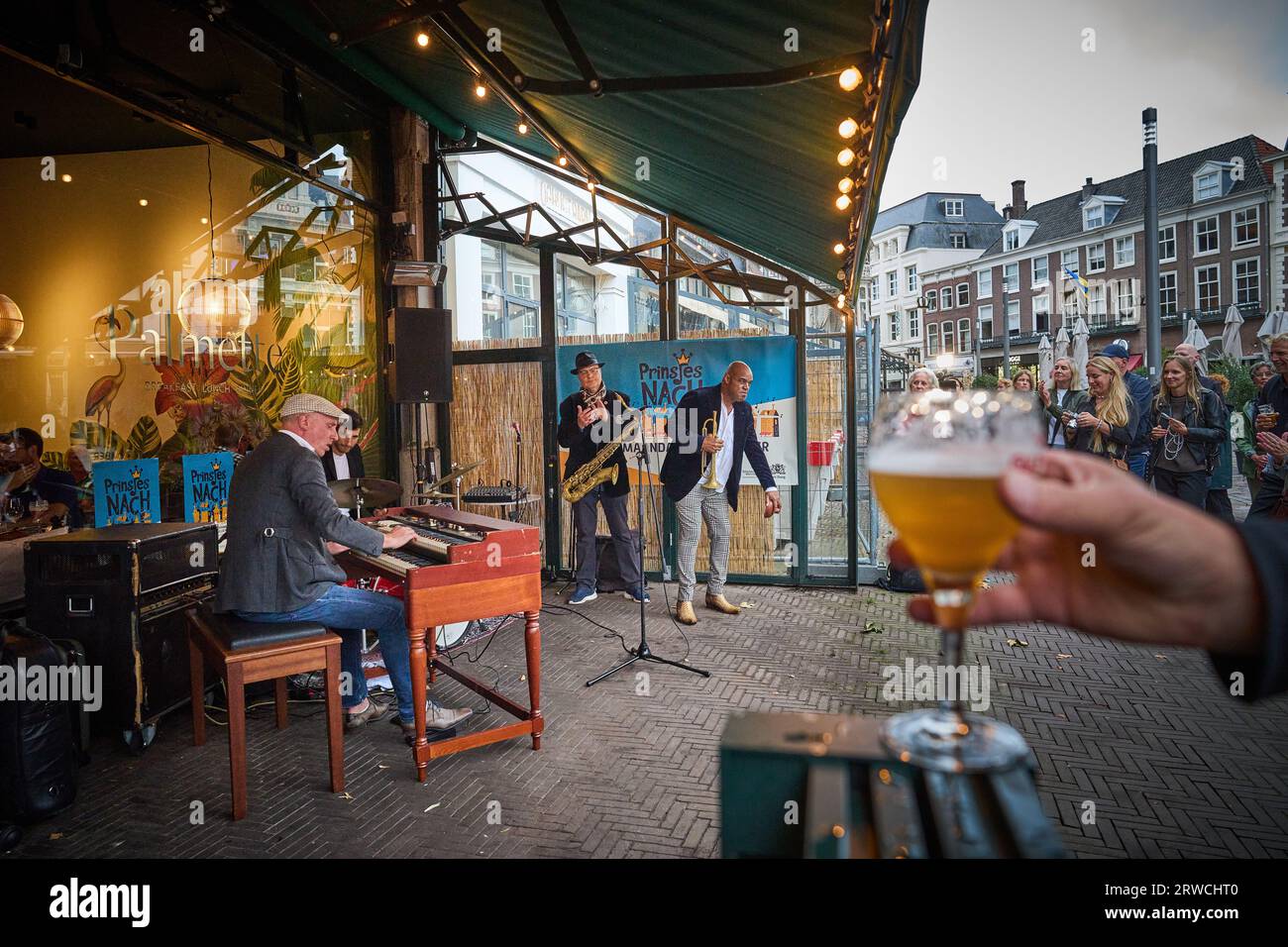 THE HAGUE - Crowds in the city center of The Hague during the first ...